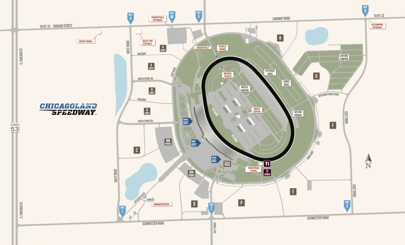 Maps & Policies | Chicagoland Speedway
